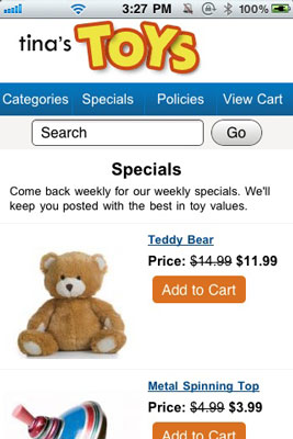 Mobile Store Pages - ShopSite E-commerce Feature Quick Look